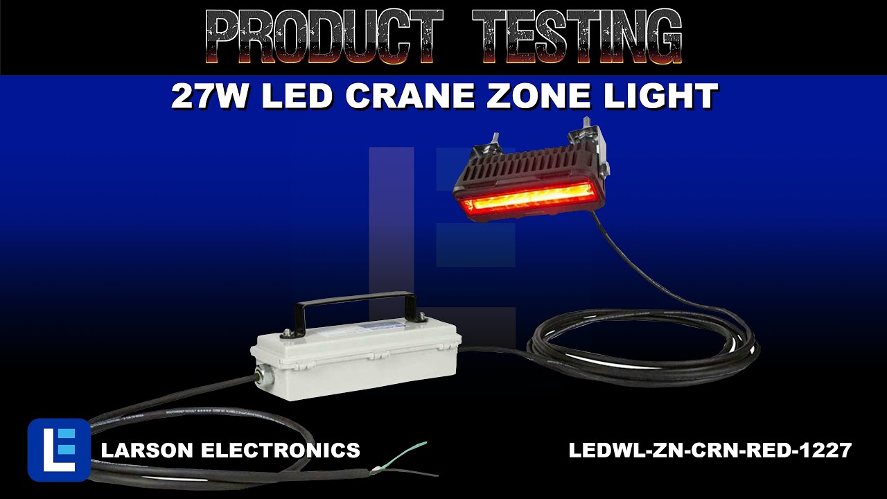 27W LED Crane Zone Light - Pedestrian Safety - Red Light - 120/277V AC ...