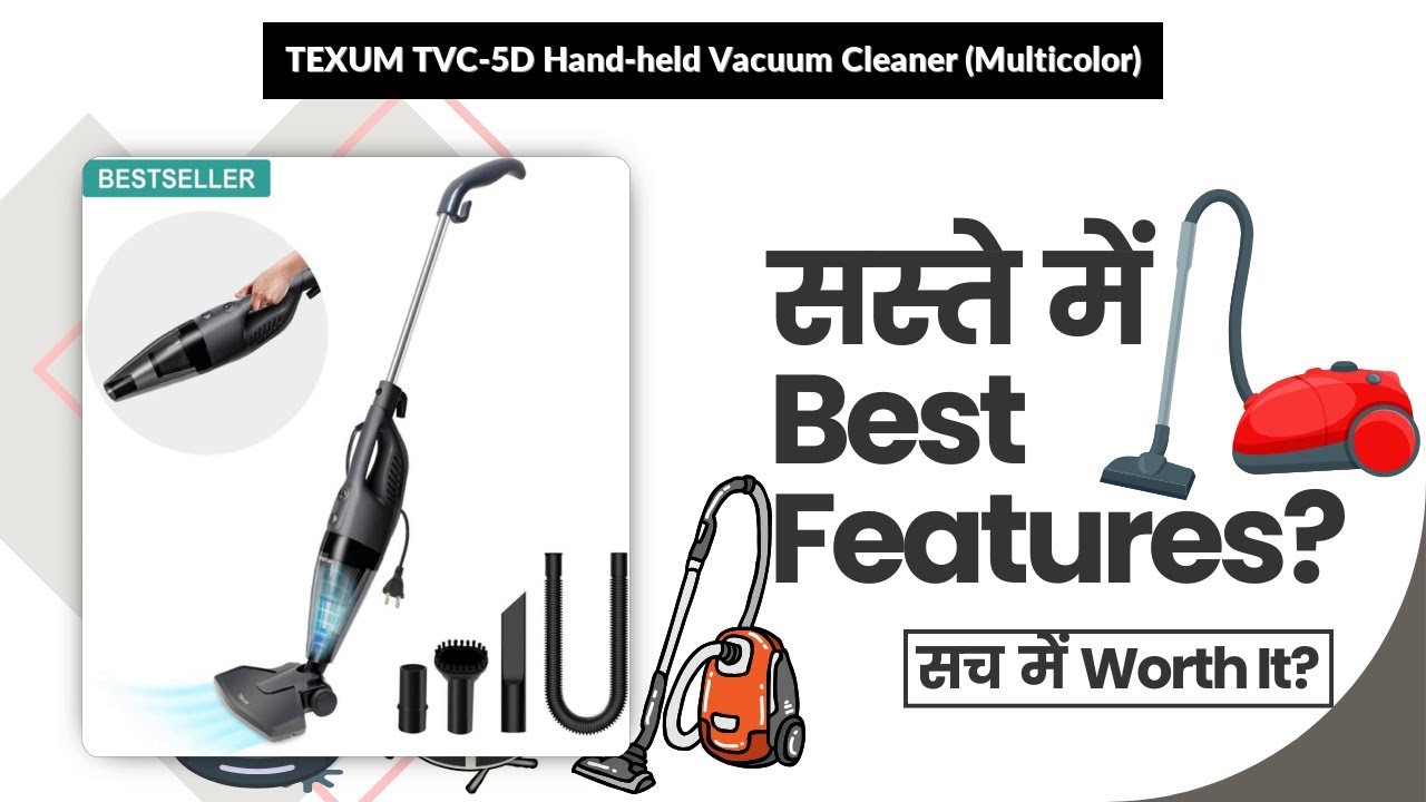 TEXUM TVC-5D Hand-held Vacuum Cleaner (Multicolor) Review in Hindi ...