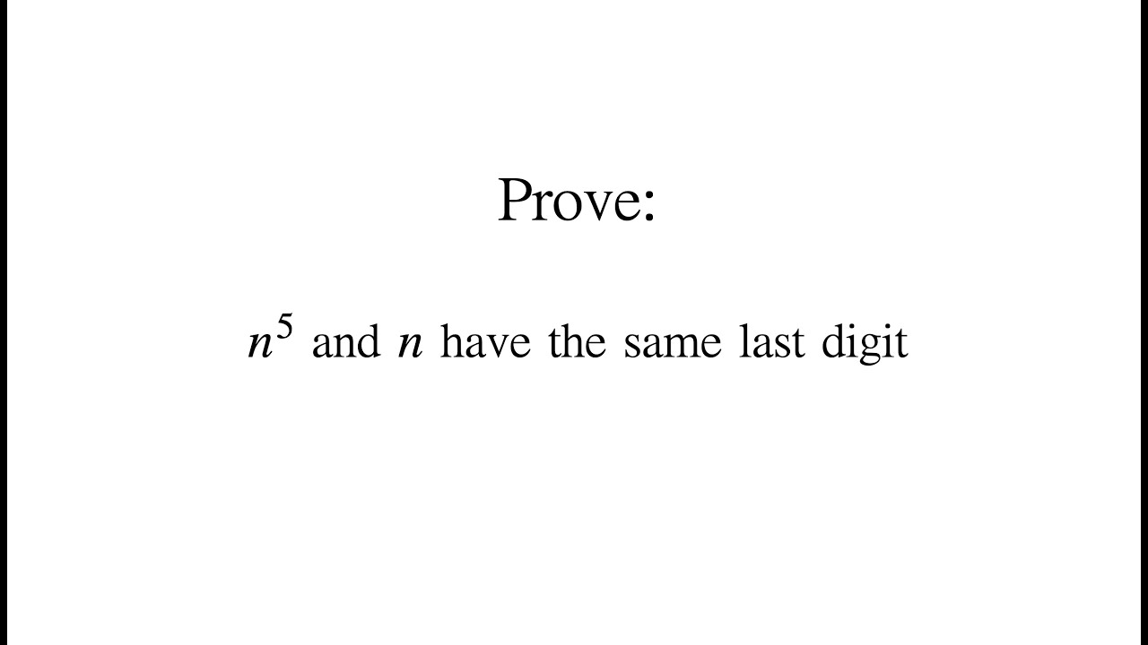 Simple number theory problem - YouTube