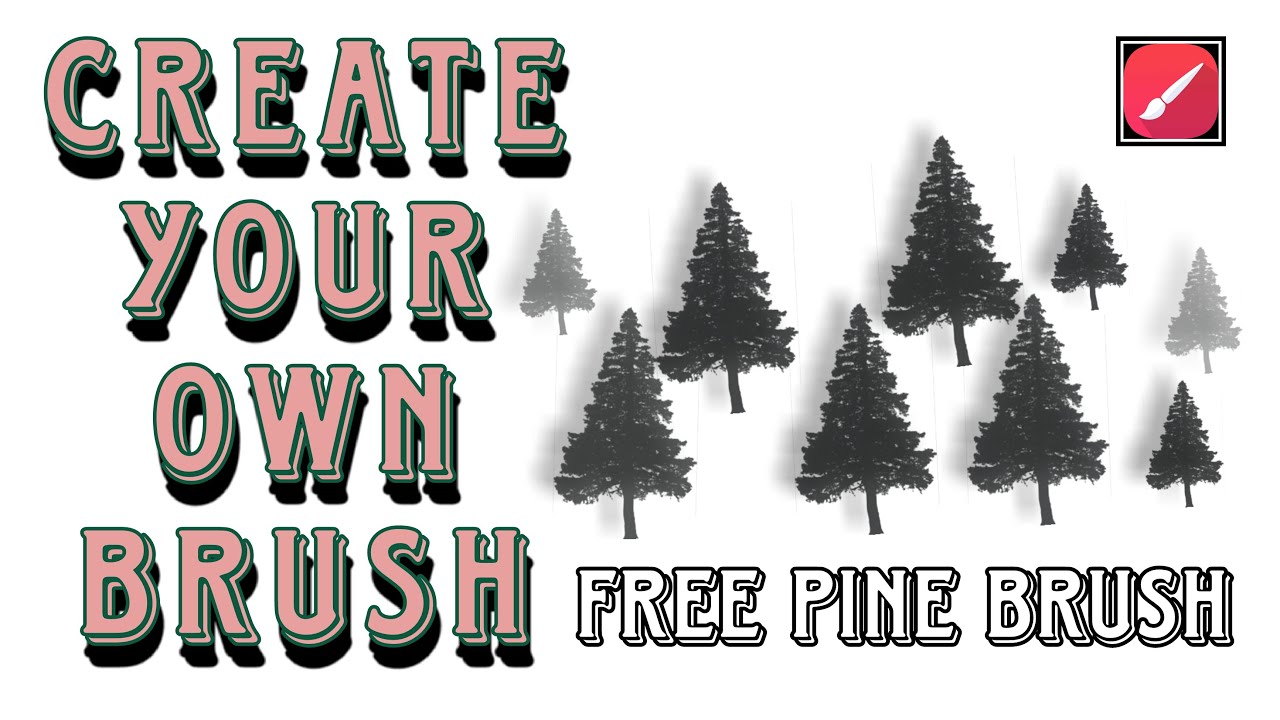 FREE PINE BRUSH | How I create Brushes in infinite painter - YouTube
