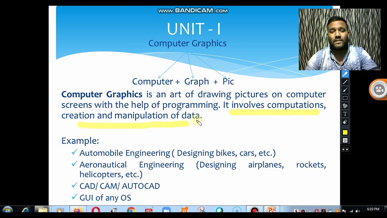Lecture 1 Computer Graphics Introduction To Computer Graphics Applications Of Computer