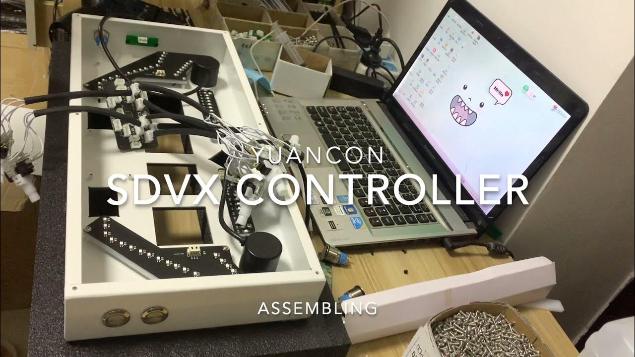 yuancon sdvx controller assembling - YouTube