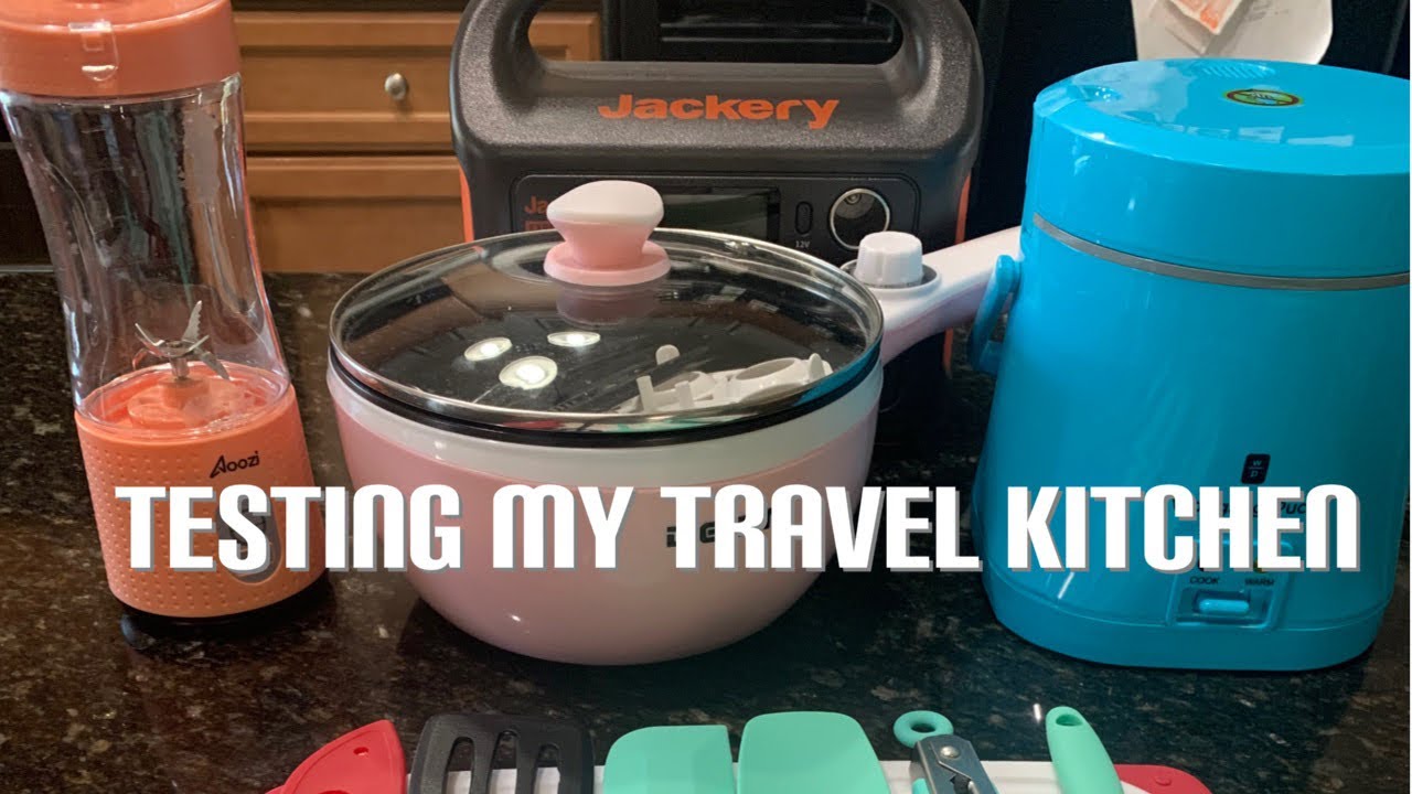 Testing out my camping kitchen (low voltage cooking appliances) - YouTube