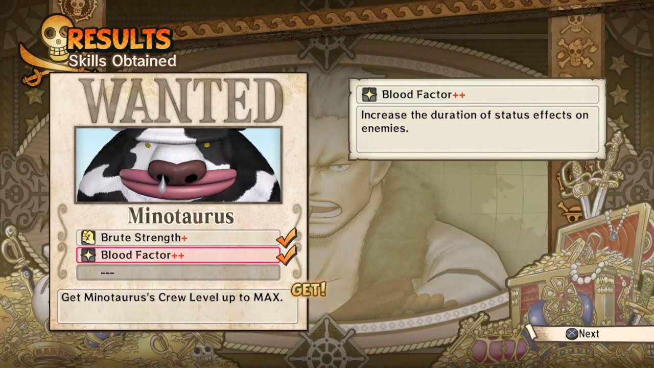 ONE PIECE: PIRATE WARRIORS 3. Skill Poster Minotaurus 2 (Blood Factor ...