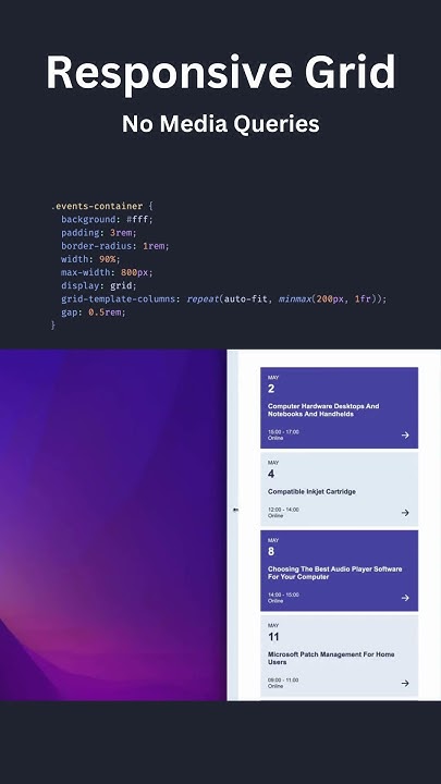 Responsive Grid #css #100daysofcoding #webdesign - YouTube Responsive Grid #css #100daysofcoding #webdesign - YouTube