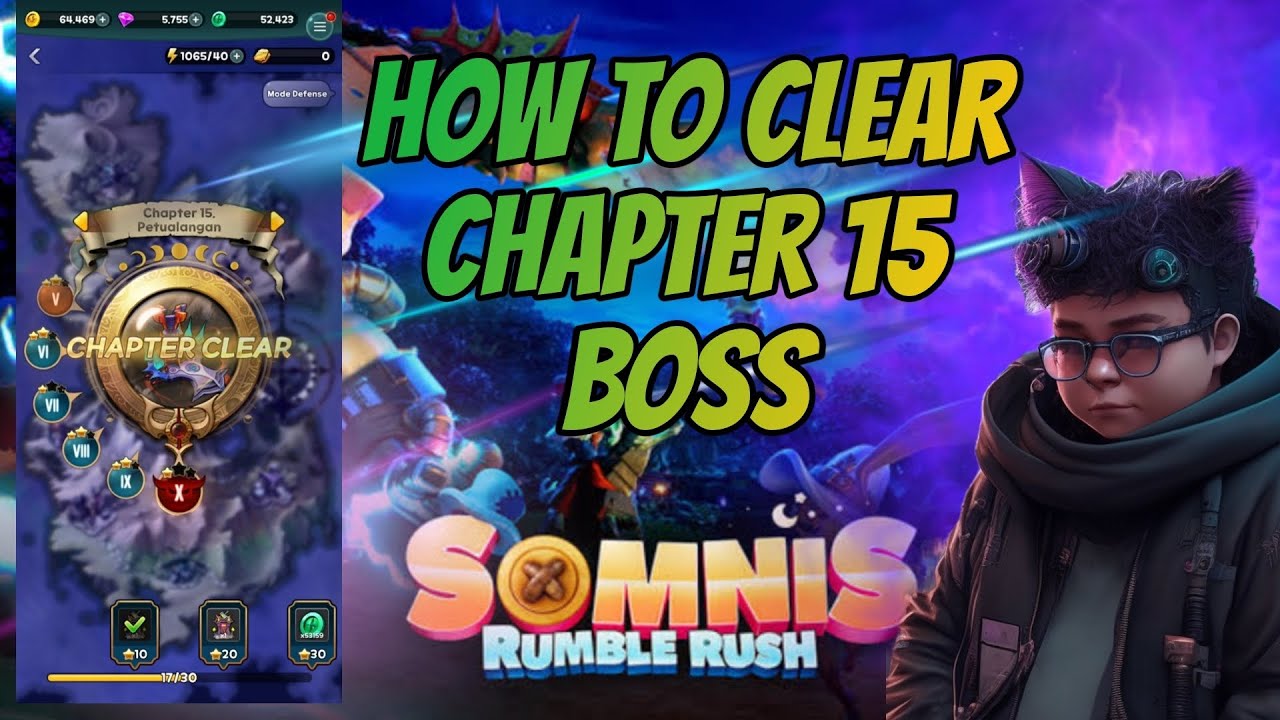 HOW TO CLEAR CHAPTER 15 BOSS | SOMNIS RUMBLE RUSH #SOMNIS #nft - YouTube