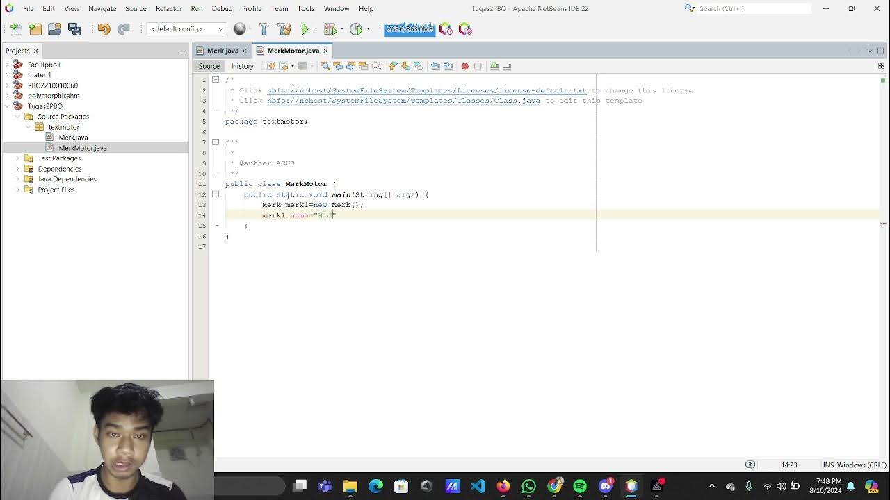 Java 02 - NETBEANS - 2 Class, 3 Atribut, 2 Objek - YouTube
