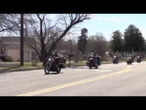 Motorcycle funeral procession for Emily Elkins - YouTube