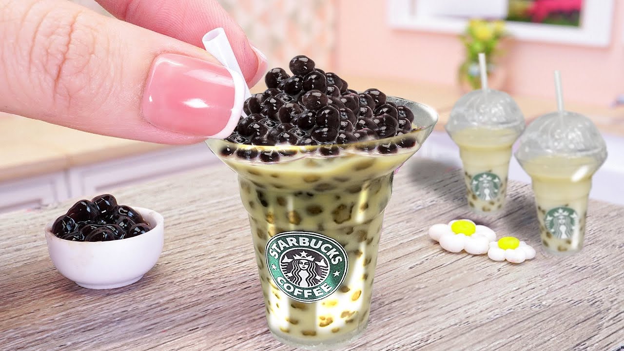 Homemade Miniature Boba Tea with Tapioca Pearl | Sweet Bubble Tea ...