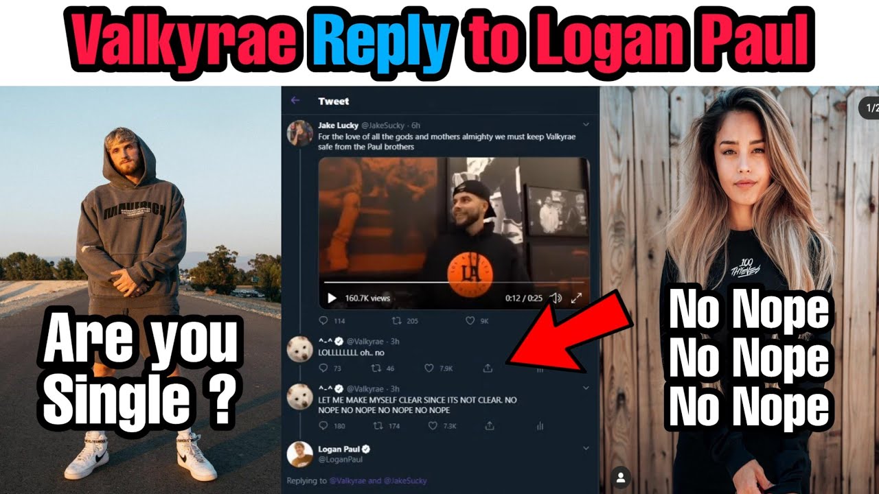 Valkyrae Reply to Logan Paul || Are you Single ?? || Valkyrae - YouTube
