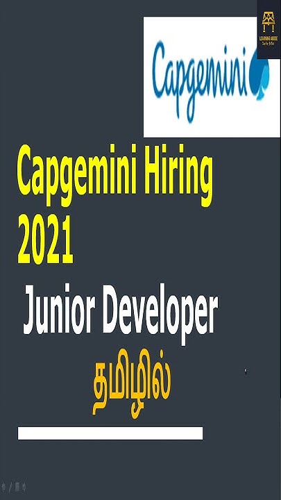 Capgemini Hiring 2021 Tamil | Junior Developer | 2019, 2020 & 2021 ...
