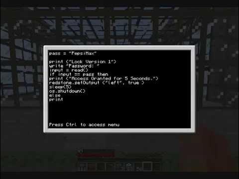 ComputerCraft Simple Perfect Password Lock Tutorial!!! - YouTube
