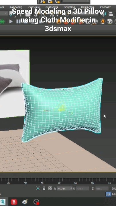 Speed Modeling a Quick 3D Pillow using Cloth Modifier in 3dsmax #3dsmax #3dmodeling #3d # ...