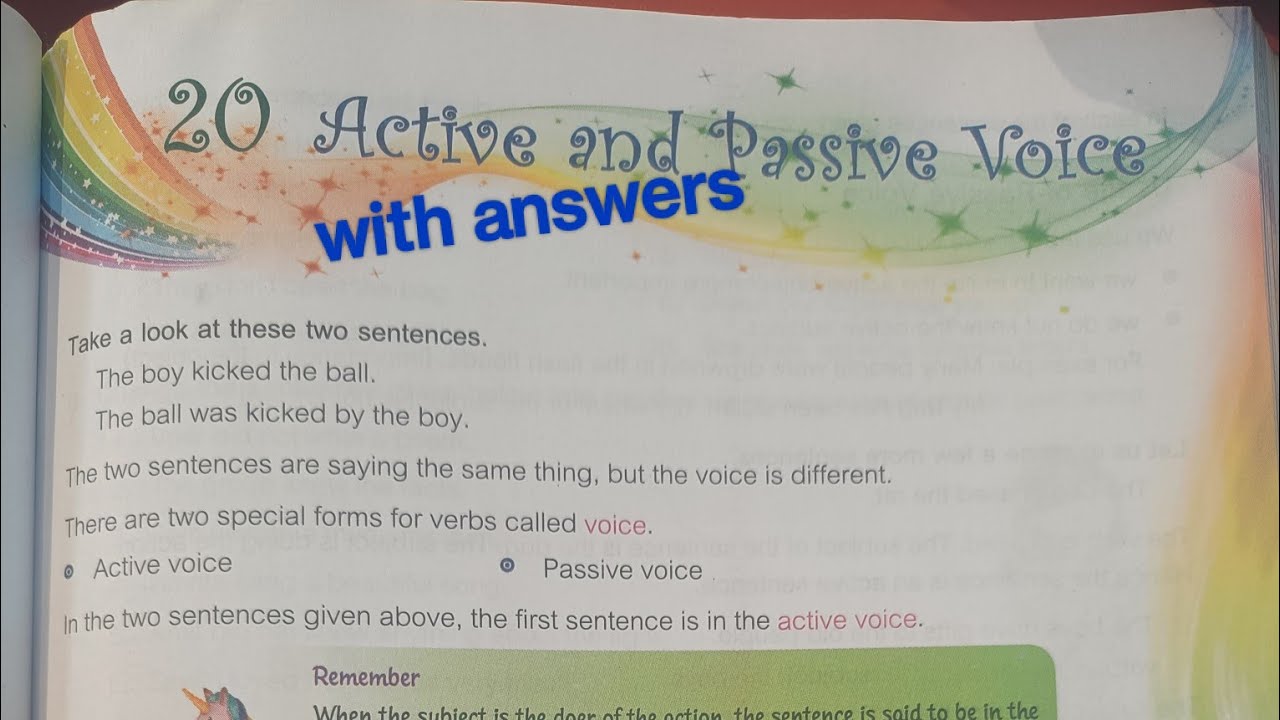 vi 'Active and Passive voice '(prt-1) # exercise with answers #Grammar ...