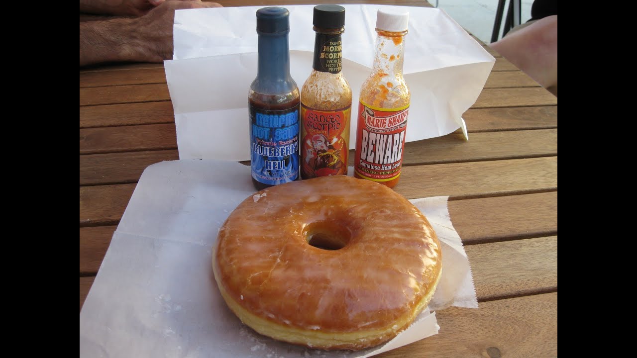 Eating a 1 lb Spicy Tex-Ass Doughnut in 60 Seconds (Voodoo Doughnut ...
