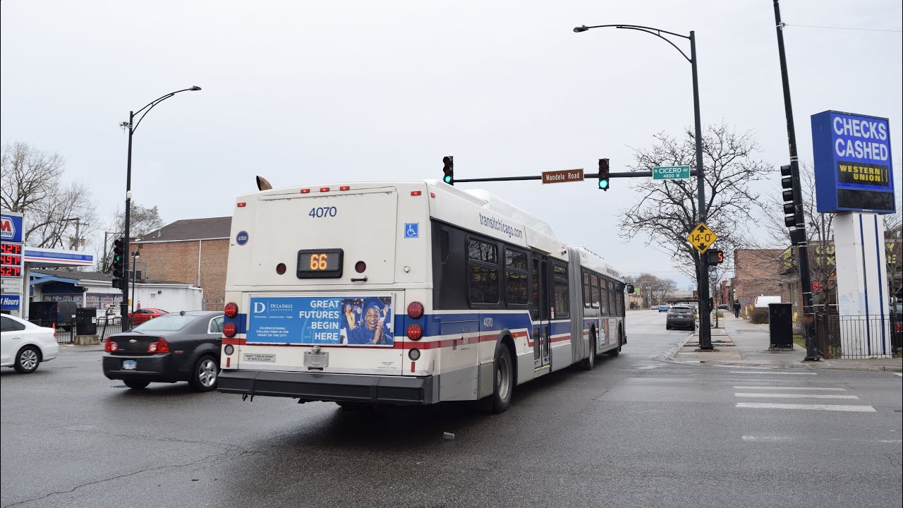 On Board: CTA Bus 2008 New Flyer DE60LF Hybrid Articulated #4070 - 66 ...