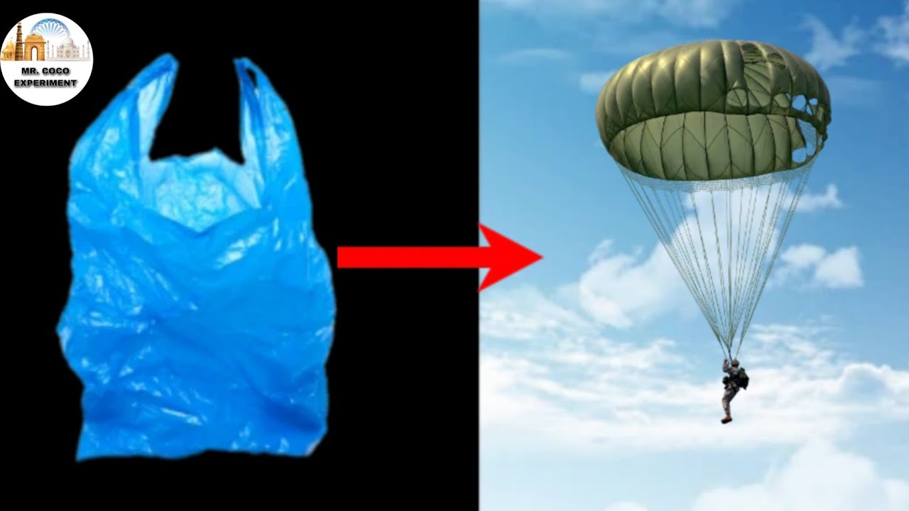 How to make a Parachute at home From plastic bag - YouTube