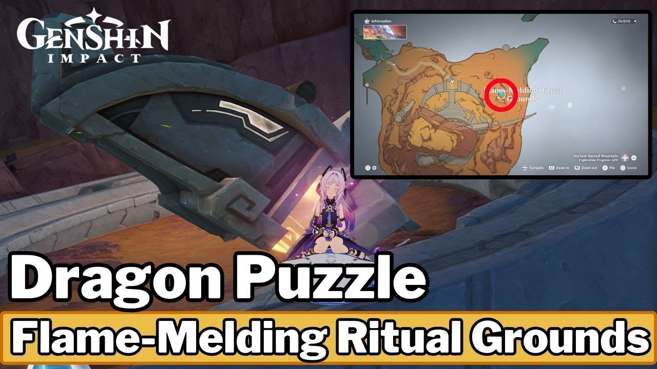 Dragon Puzzle in Flame-Melding Ritual Grounds [Puzzle Guide] - Genshin Impact - YouTube