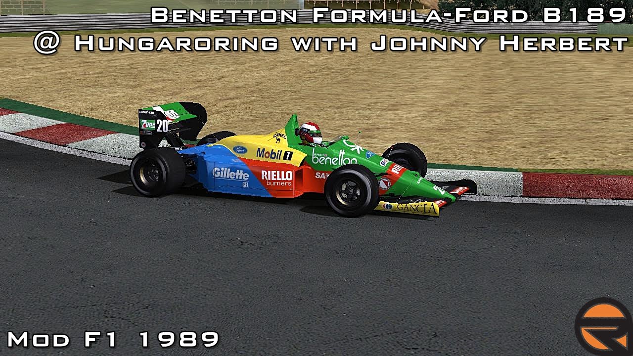 [rFactor] Benetton Formula-Ford B189 @ Hungaroring with Johnny Herbert ...
