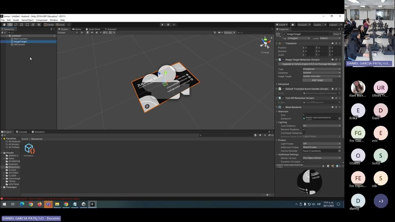 Unity, como insertar video dentro de marcador - YouTube