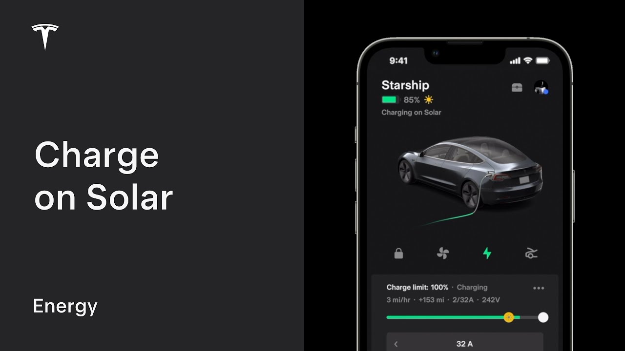 Charge on Solar | Tesla App for Energy - YouTube