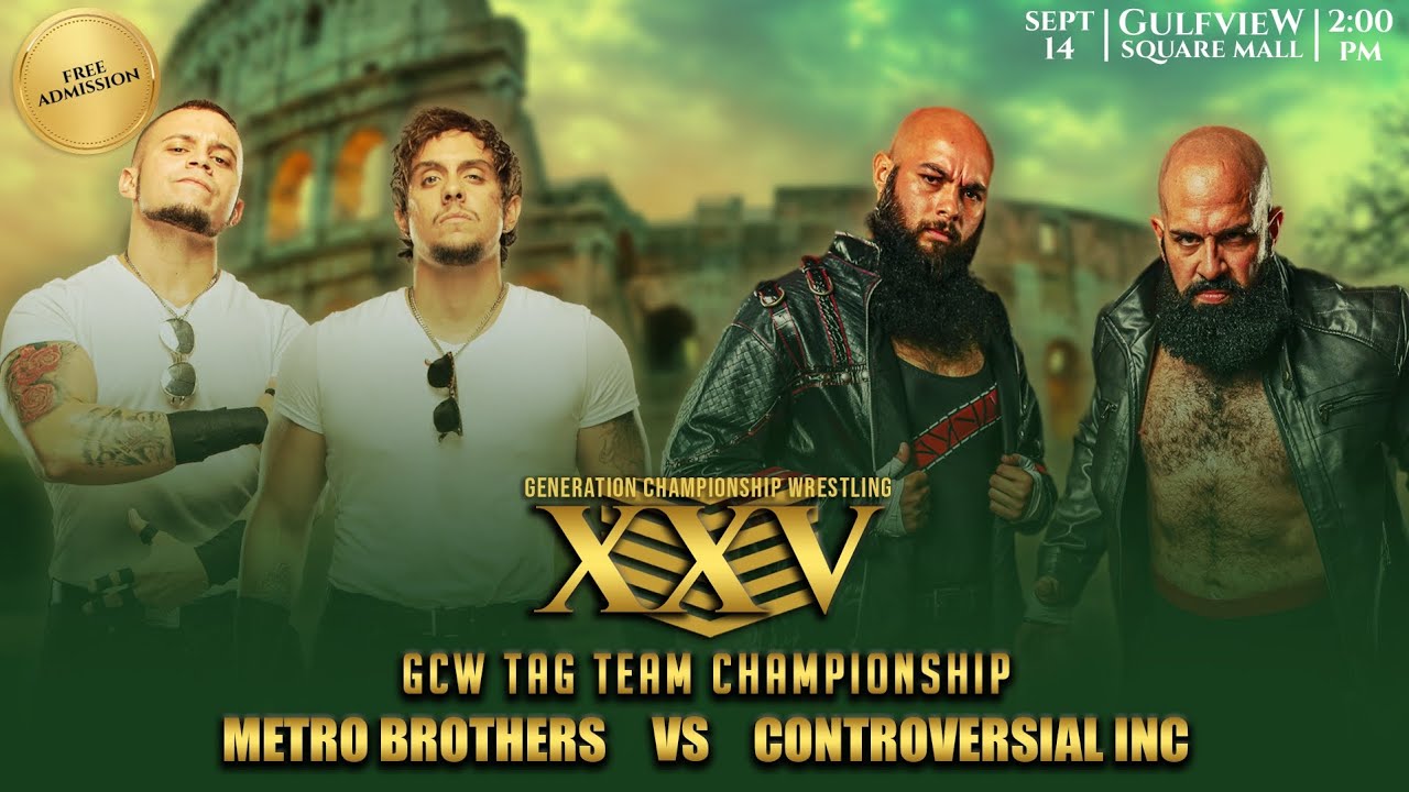 Metro Brothers v. Controversial Inc. Tag Team Championship. Pro ...