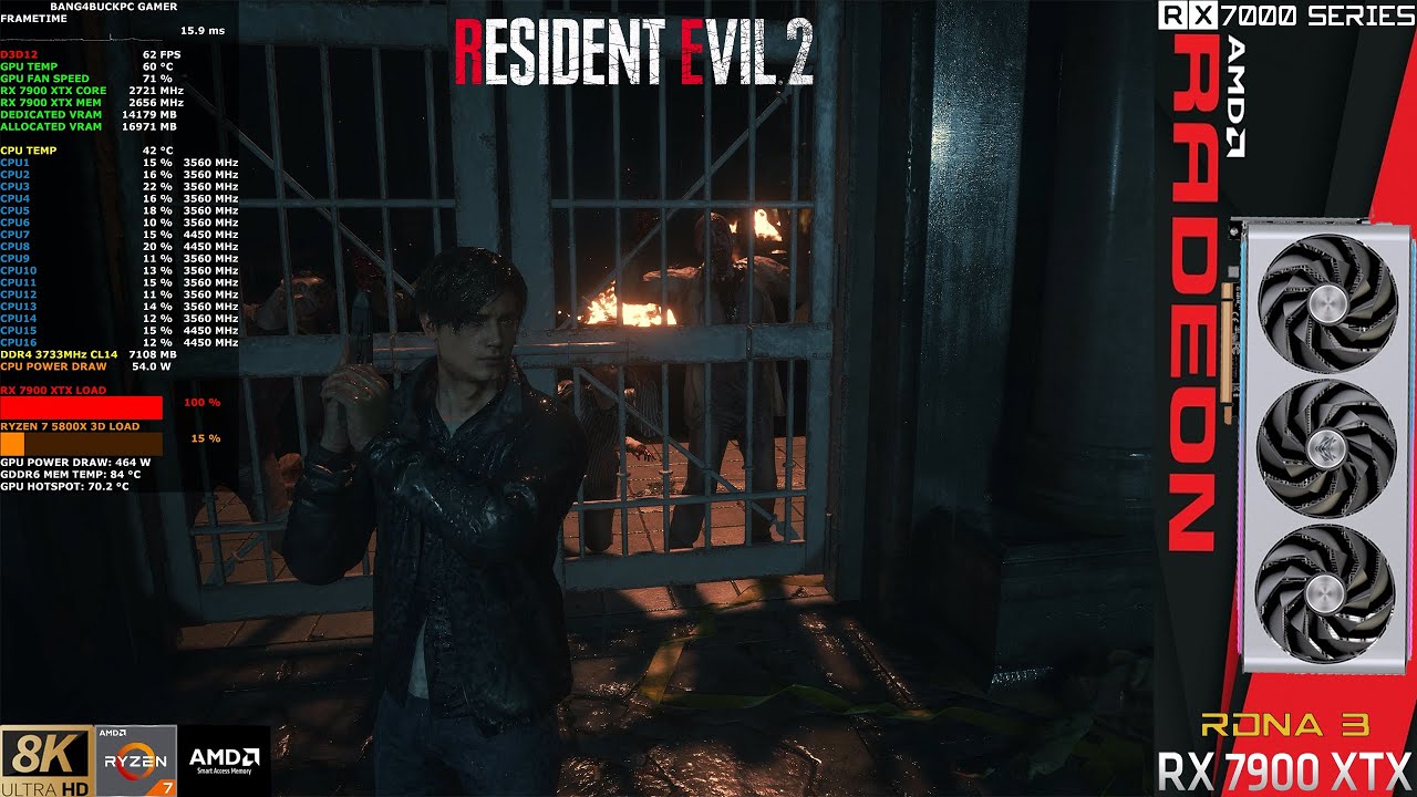 Resident Evil 2 Ray Tracing FSR 8K | RX 7900 XTX | R7 5800X 3D - YouTube
