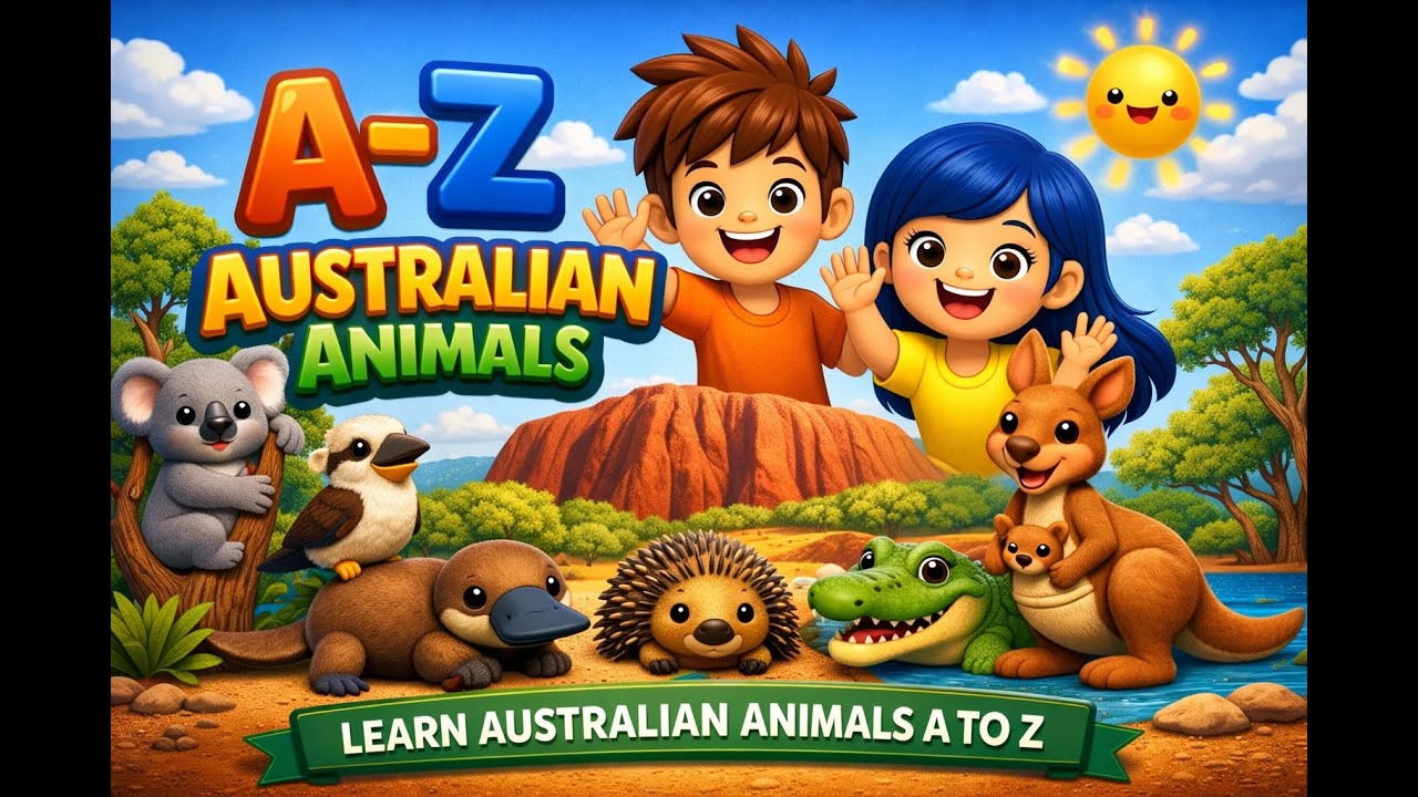 Alphabet A–Z with Cute Australian Animals | Toddler Learning Video 🐨 ...