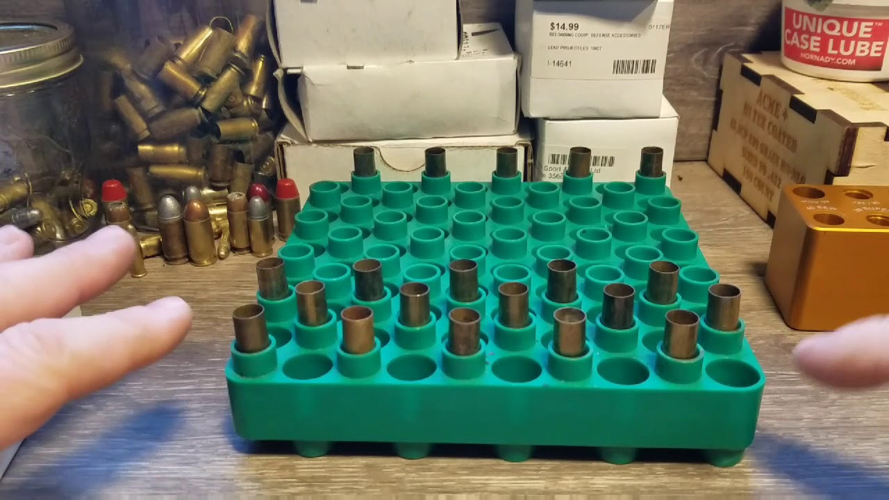 Reloading some 9mm pointy bullets that won't shoot straight. - YouTube