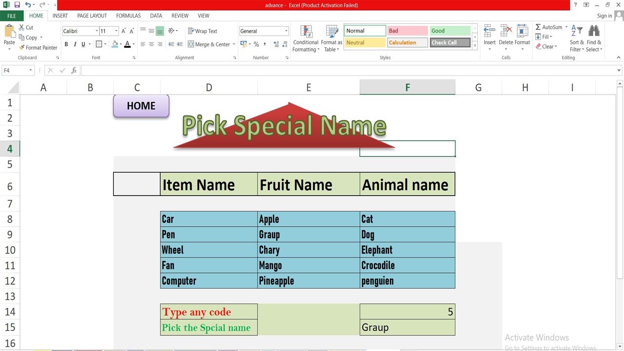 Pick A Name At Random From A List Excel Formula Series Wise Code Pick A Name At Random From A List Excel Formula Series Wise Code