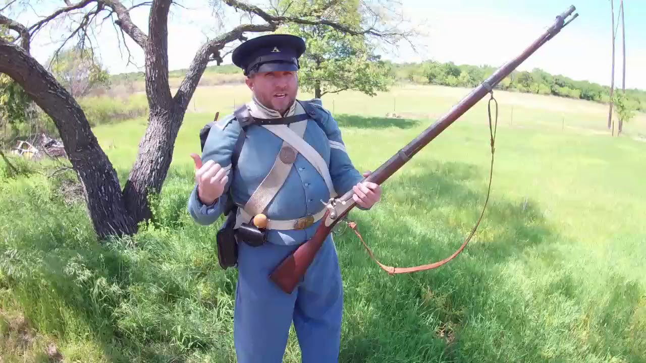 Loading and Firing the 1847 Springfield Musket - YouTube