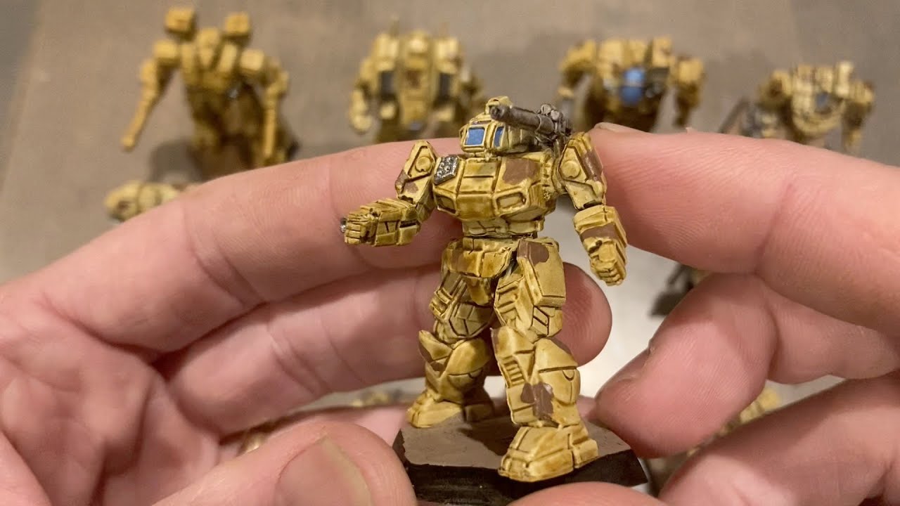 Battletech - Inner Sphere Desert Camo Mechs for Alpha Strike - YouTube