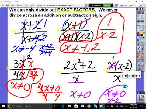 2-1 and 2-2 Simplifying Rational Expressions and Multiplying and ...