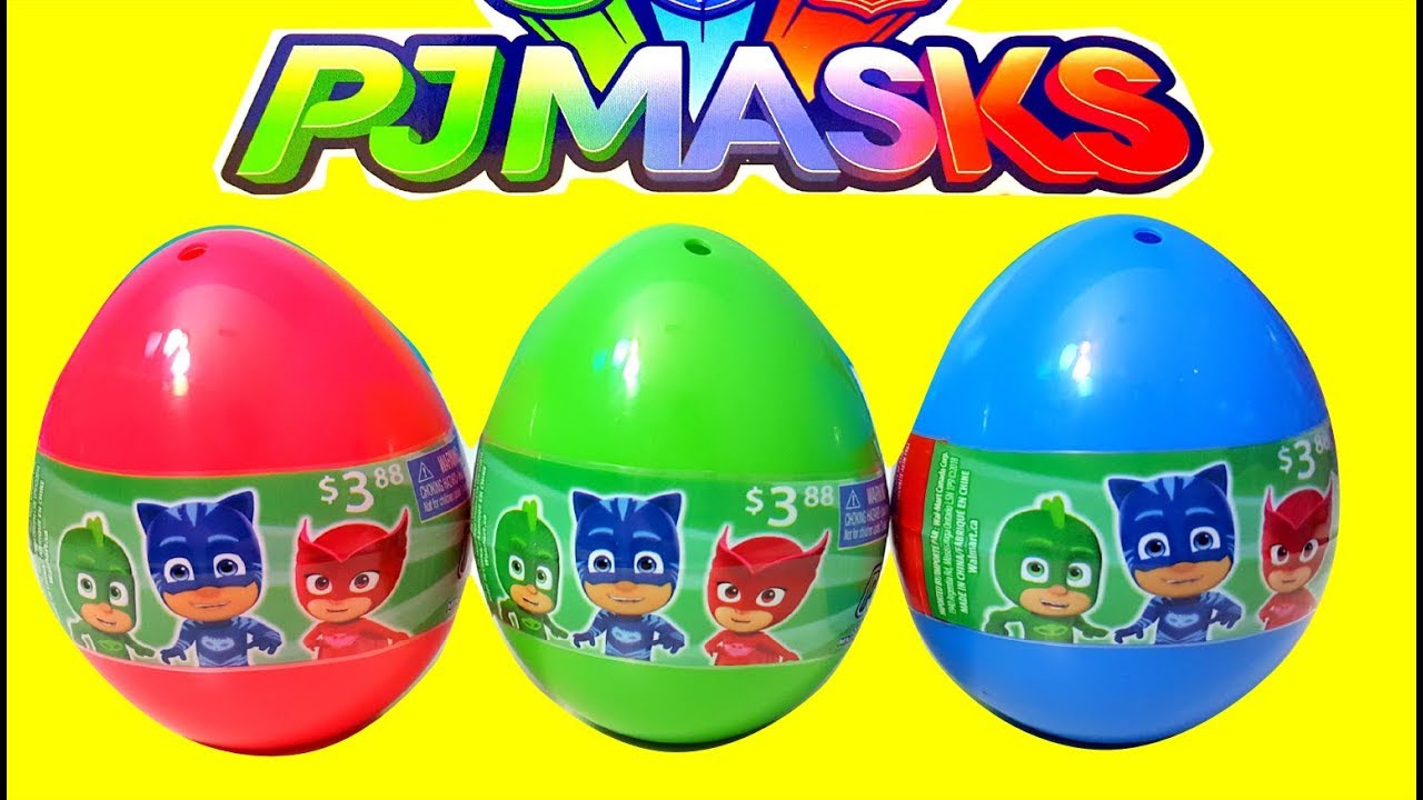 PJ MASKS Easter surprise eggs Owlette CatBoy Gekko toys - YouTube