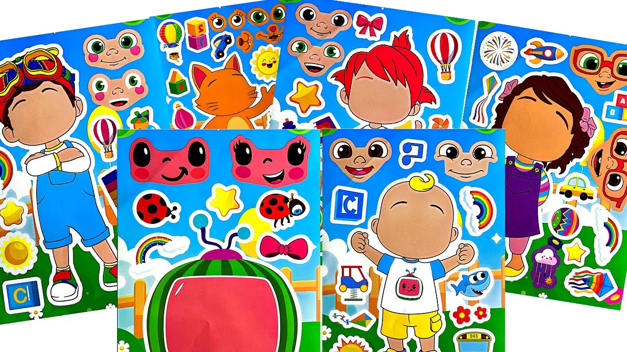 🌈ToyASMR🌈 Decorate with Sticker Book Cocomelon I Paper DIY - YouTube
