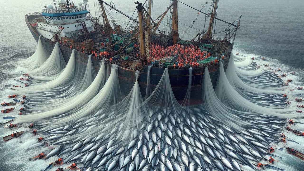 Amazing biggest fishing line to catch giant salmon - Catch amazing big ...