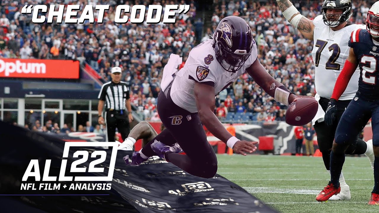 LAMAR JACKSON IS THE CHEAT CODE: Wk 3 Film Study at NE #ravens #ravensflock #baltimoreravens ...
