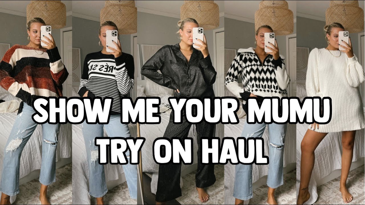 SHOW ME YOUR MUMU TRY ON HAUL/ Winter Staples, Sweaters, and More ...
