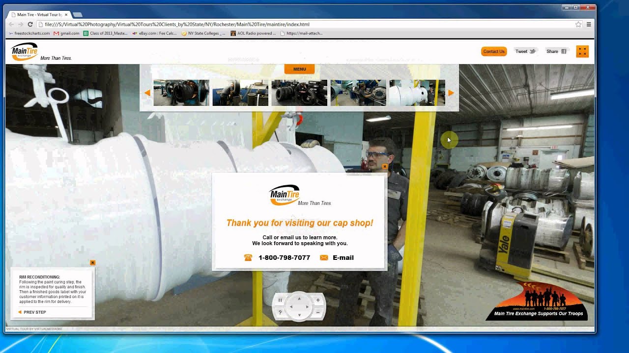 Main Tire Exchange Virtual Tour Demo - YouTube
