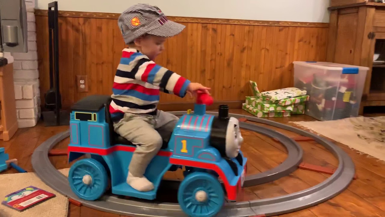 Sam plays with Thomas Train - YouTube
