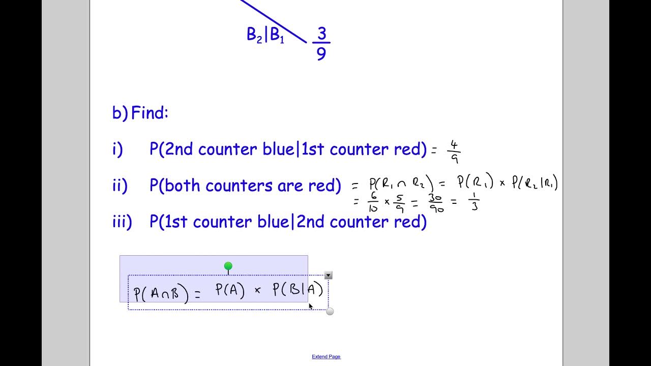 Conditional Probability Tree Diagrams tutorial - YouTube