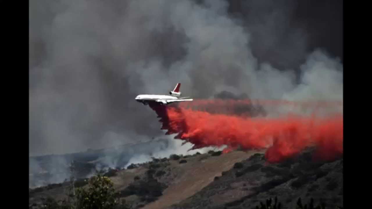 California Wildfires Aerial Firefighting 2014 - YouTube