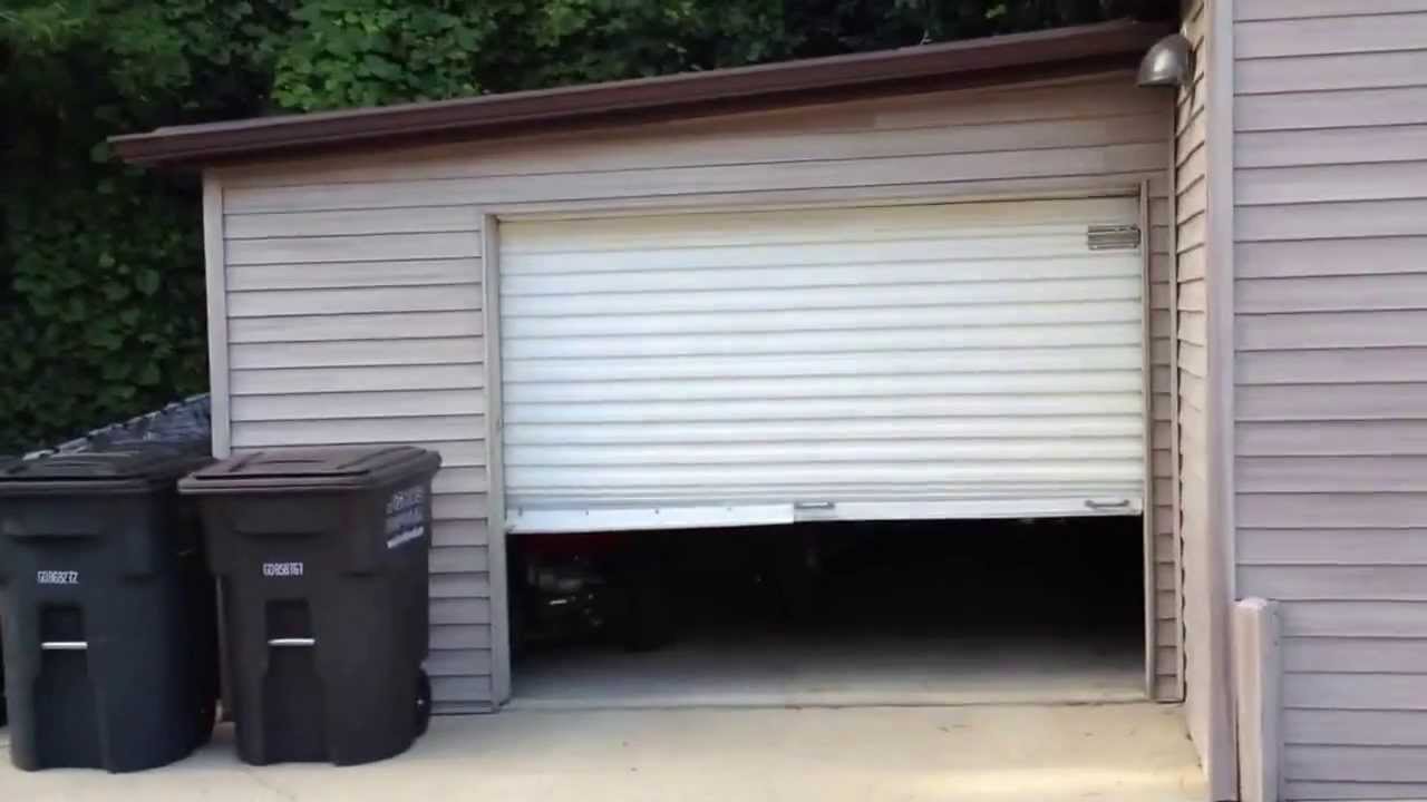 Roll up door electric opener adapted - YouTube