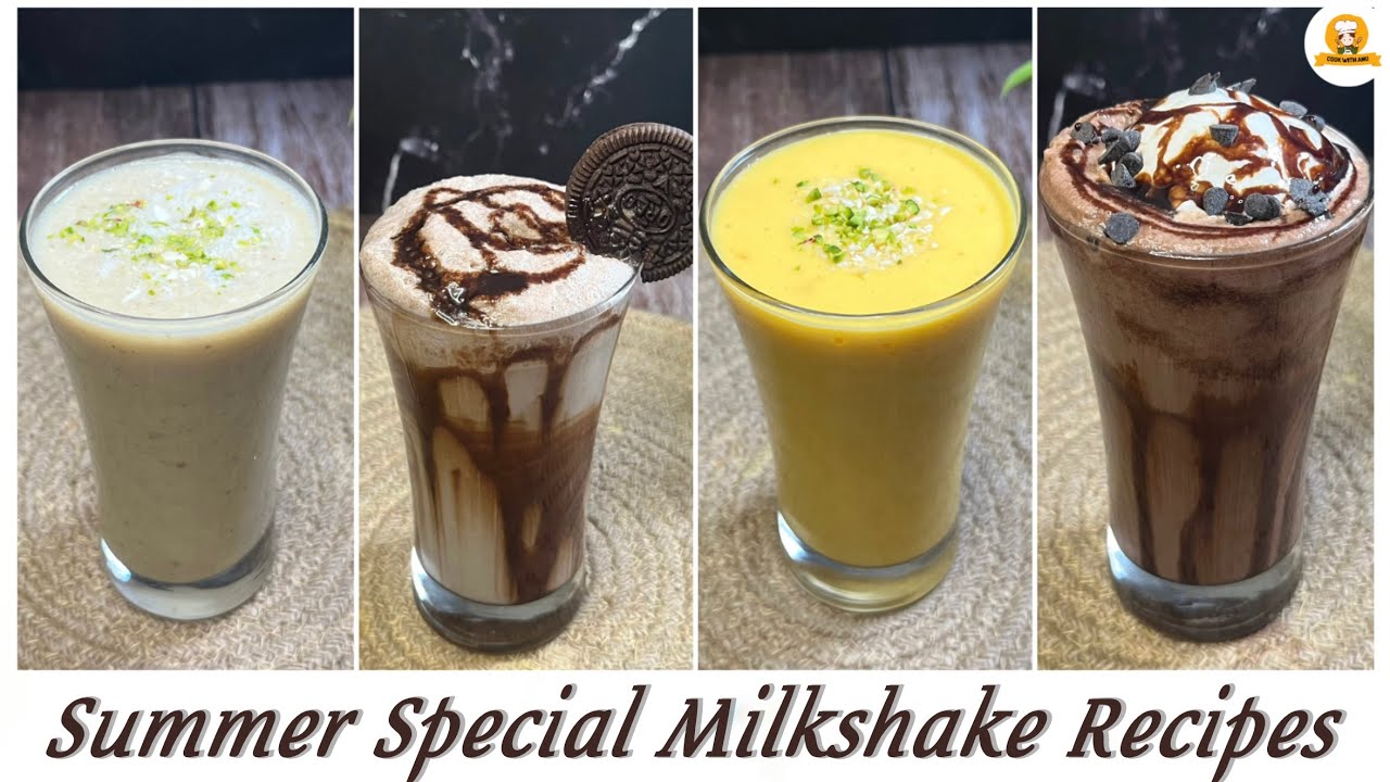 Summer special milkshake recipes | How to make milkshake at home | cook ...