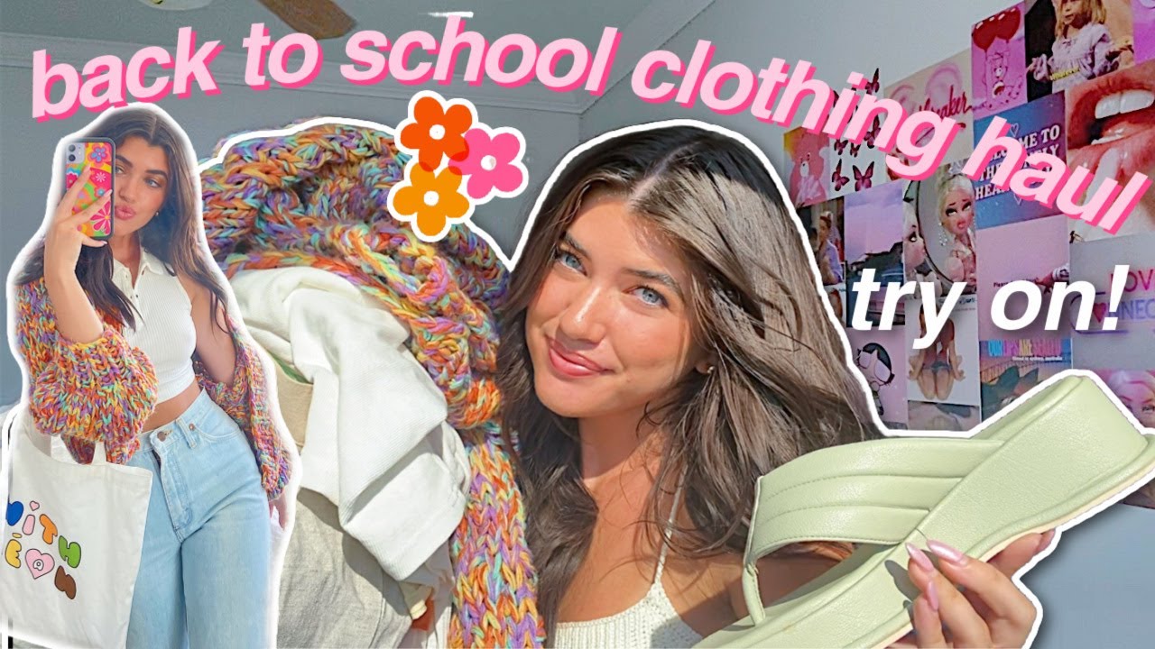 HUGE back to school try on clothing haul! 2021 - YouTube
