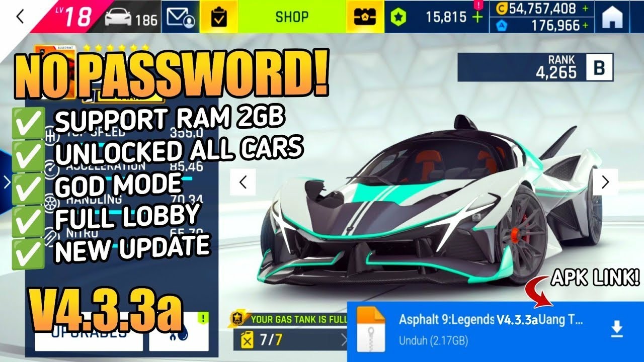 Asphalt 9 Mod Apk Gameplay | Unlimited Money All Cars Unlocked | 4k ...
