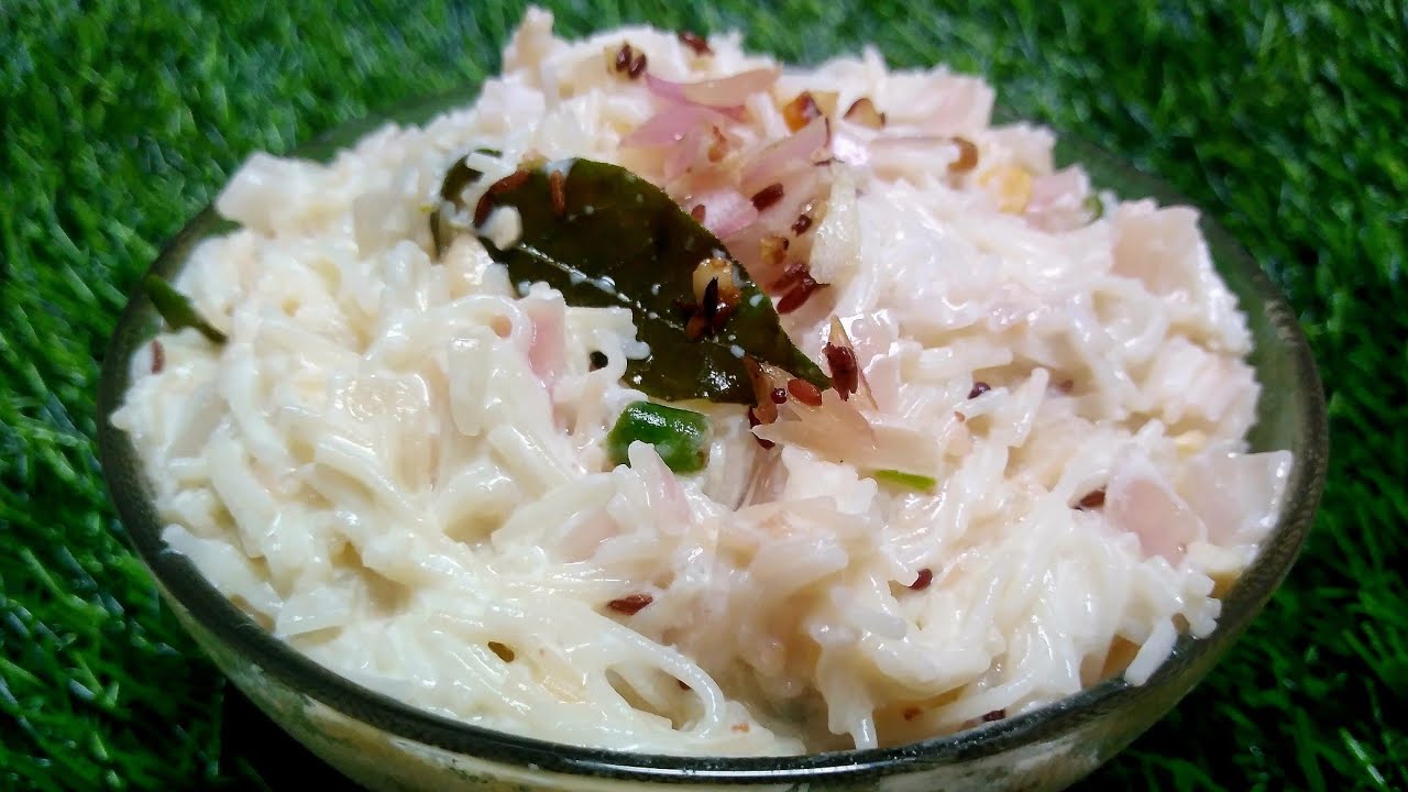 Semiya curdbath|curd semiya recipe|vermicelli curd bath|thayir semiya ...