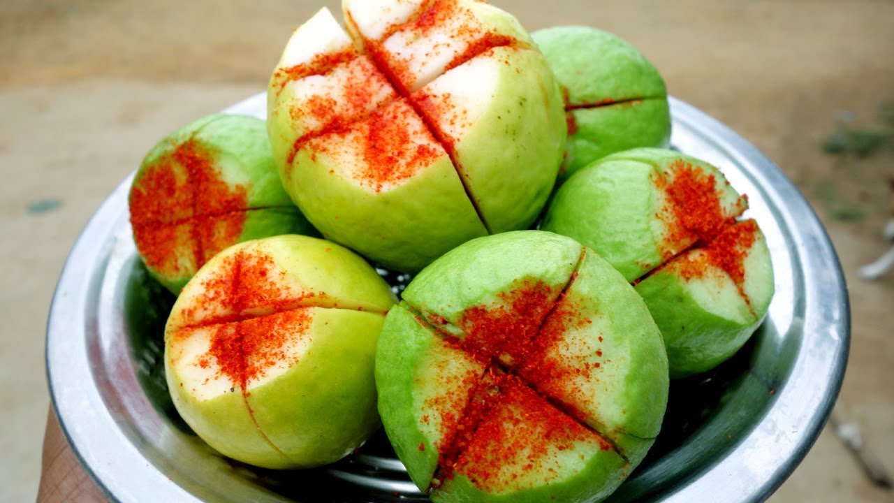 Fresh Organic Masala Guava in My Garden | Spicy Taste Guava - YouTube