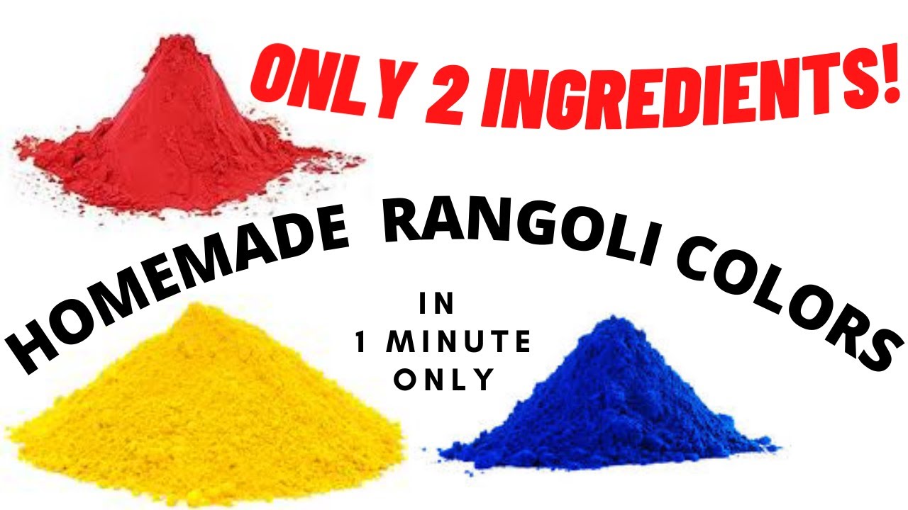 How to make Rangoli colors at home| Homemade Colored Powder| Diwali ...