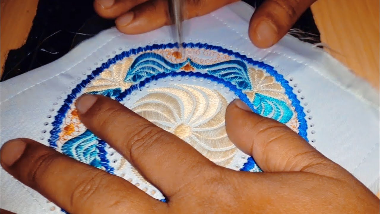 tupi machine embroidery design cap - YouTube